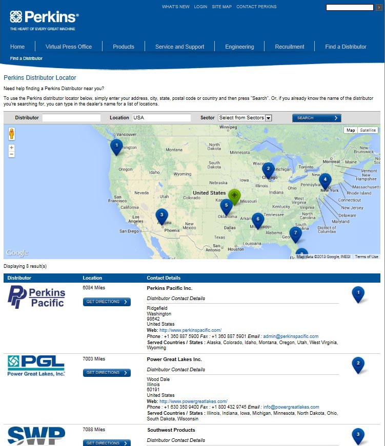 Perkins Launches Online Distributor Locator | Rental Equipment Register