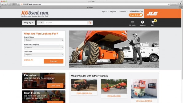 JLG Creates E-Commerce Website for Pre-Owned Equipment | Rental ...