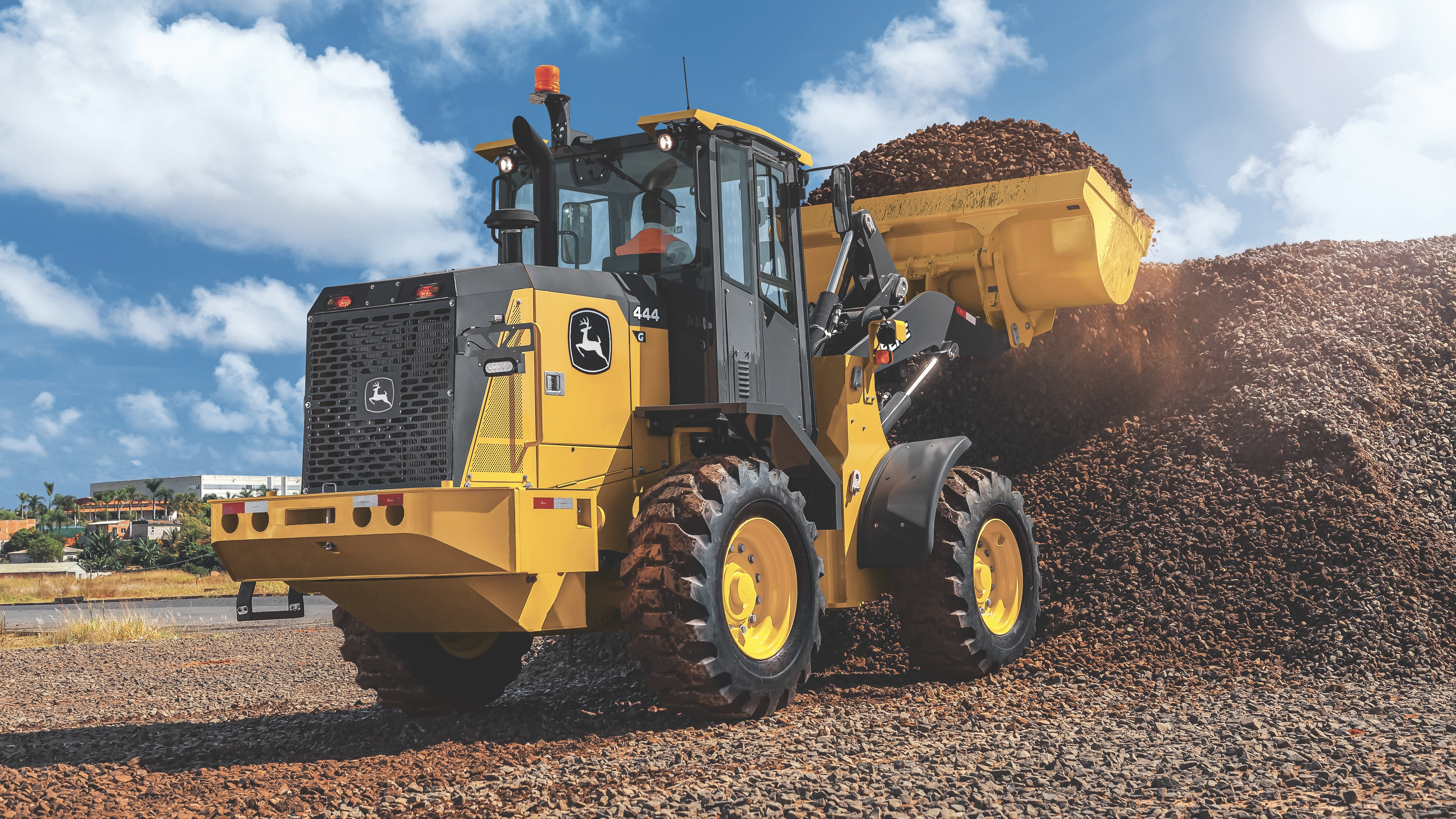 John Deere Launches its Minimum-Frill Mid-Size 444 G-Tier Wheel Loader ...