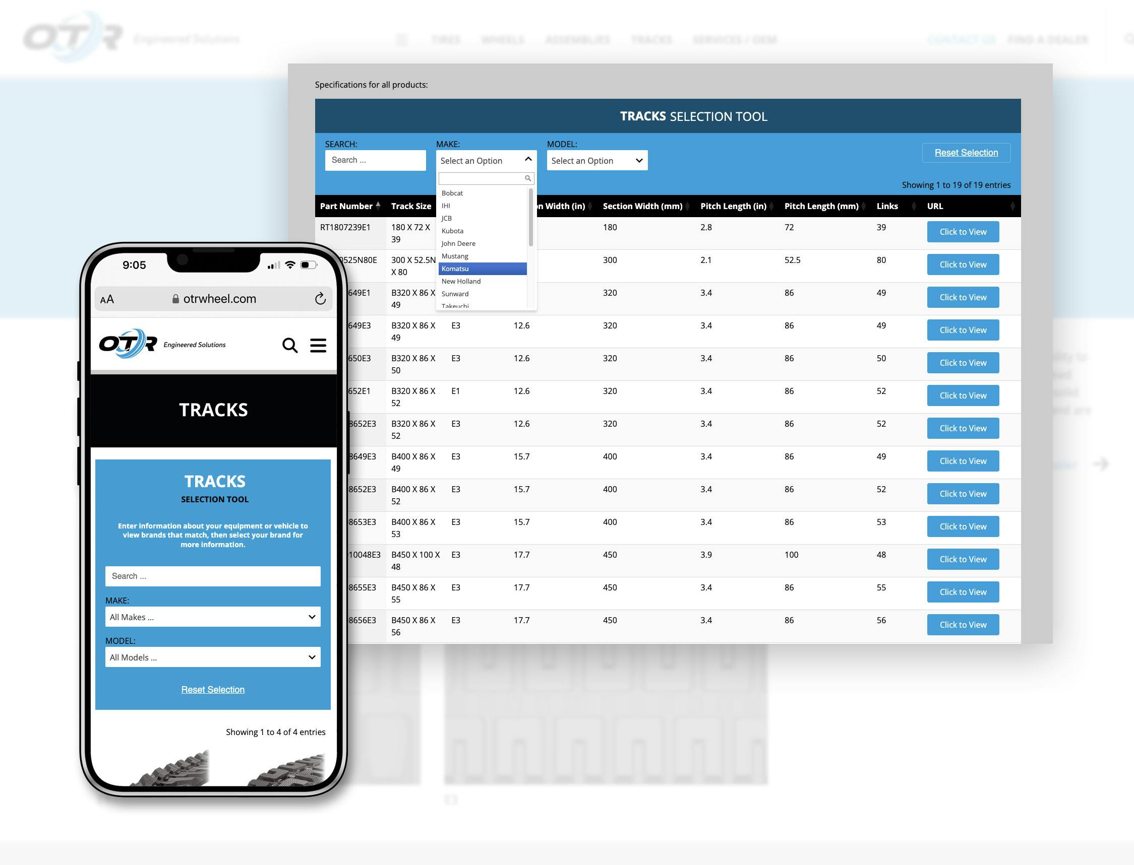 OTR Adds Tracks Selection Tool, Dealer Locator to Website | Rental ...
